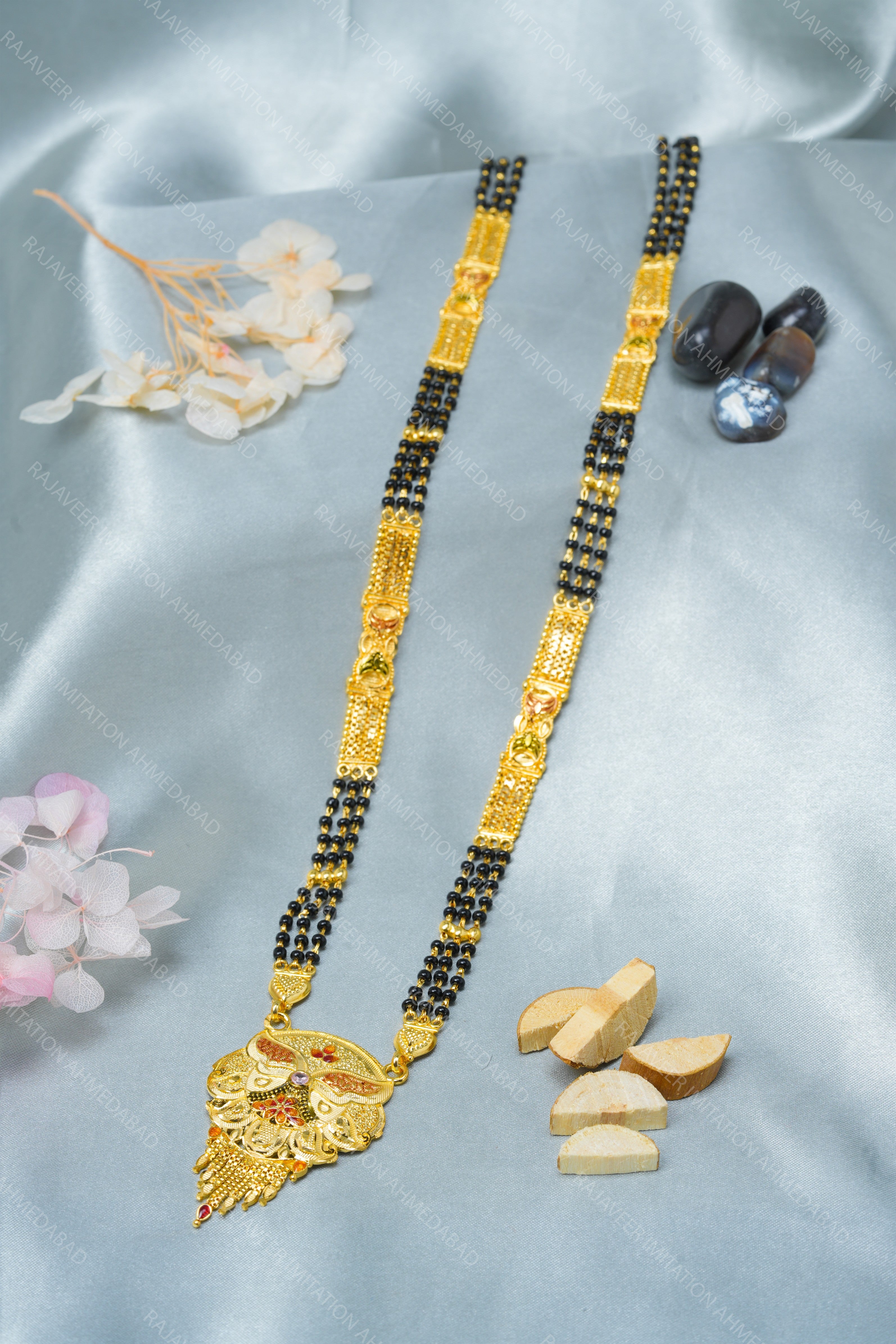 1 Gram Gold Plated Floral Grace Mangalsutra For Women – RajaVeer