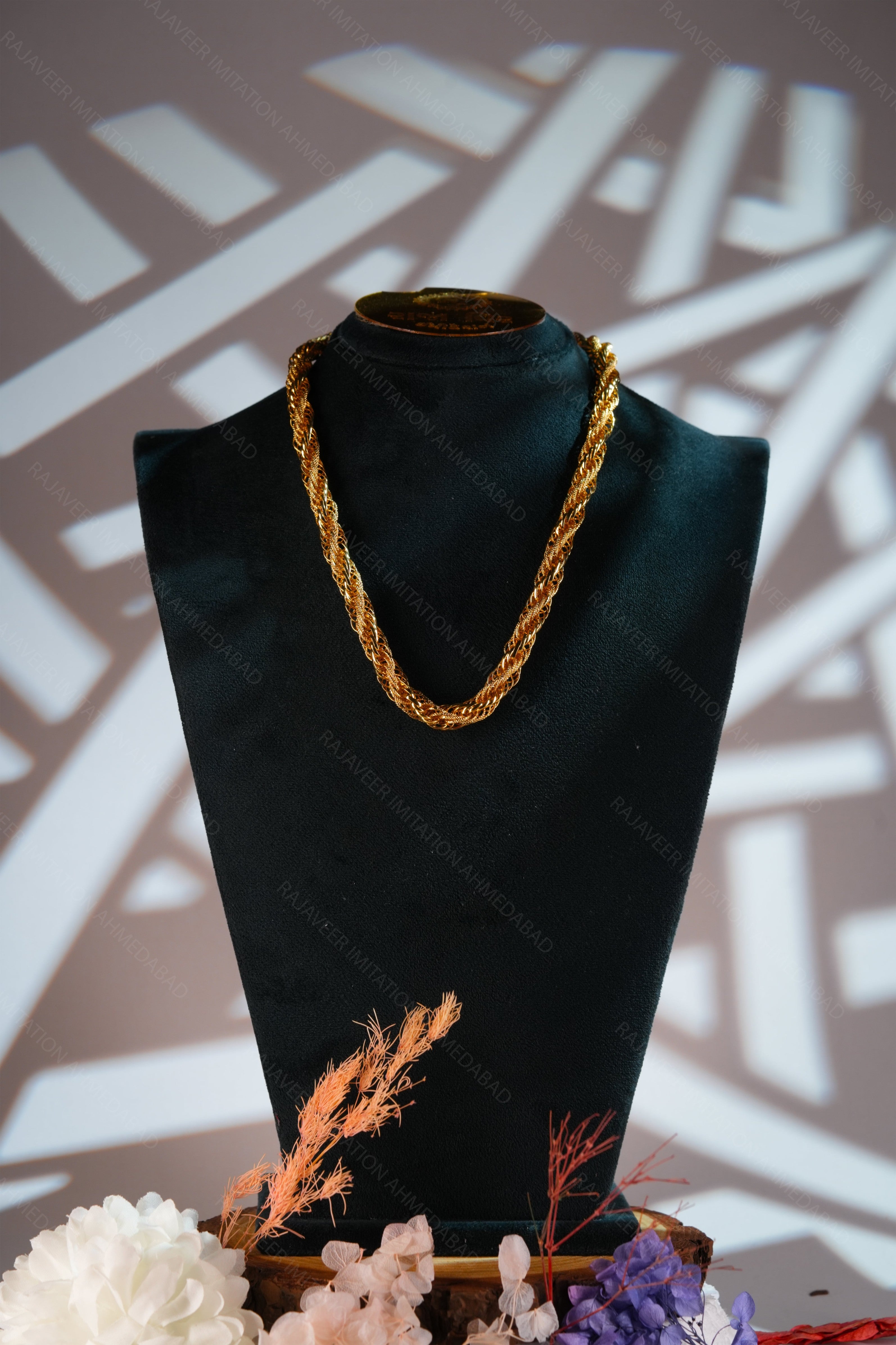 1 Gram Gold Plated Rassa Cool Design Superior Quality Rope Chain For M ...